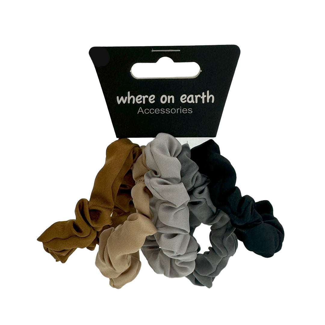 Where On Earth Assorted Colours Scrunchie 5pc Set | Price Attack